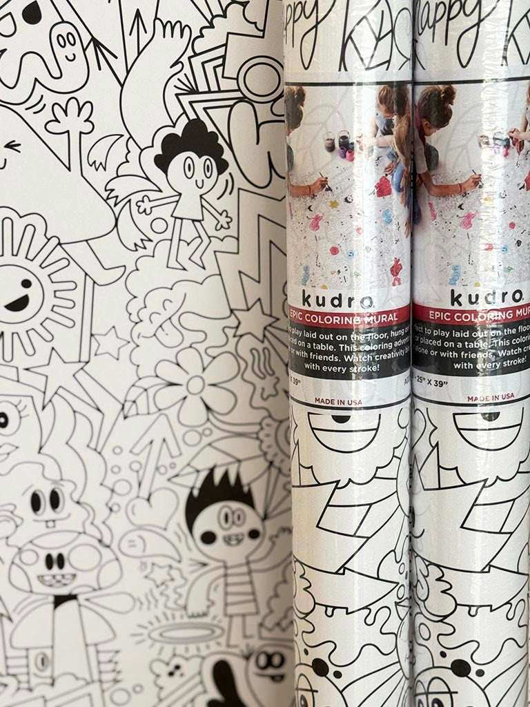 coloring book mural art